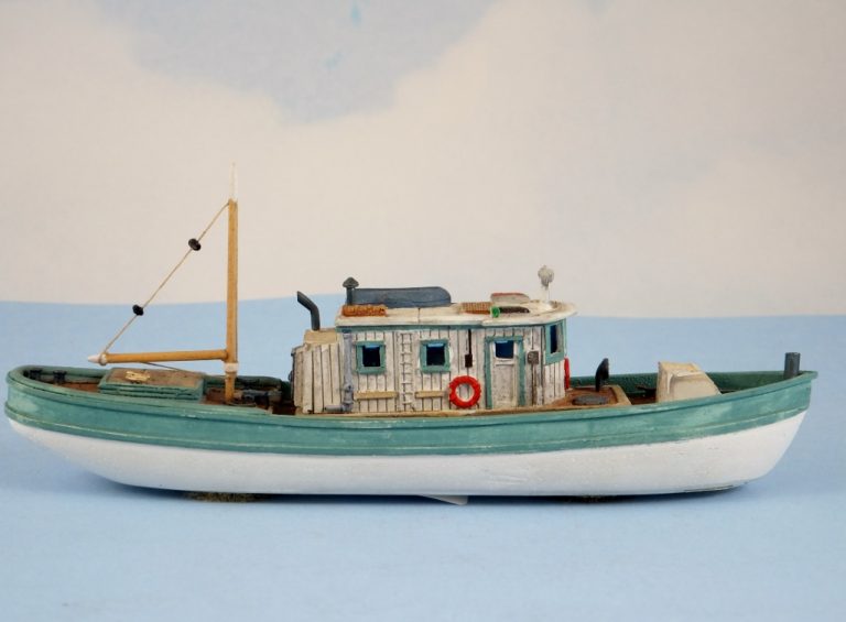 Sea Port kit: H117 N Scale Work Boat/Lighter L. 5-1/2″, Beam 1-1/4 ...