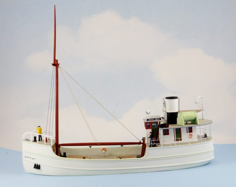 HO-1125 Sylvan 81′ HO Scale White Swan Motor Vessel – L. 10-7/8″ – Sea ...