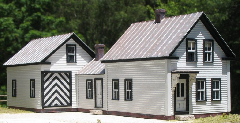 The Post 1850 New England Connected House w/steel roof – HO scale – Kit ...