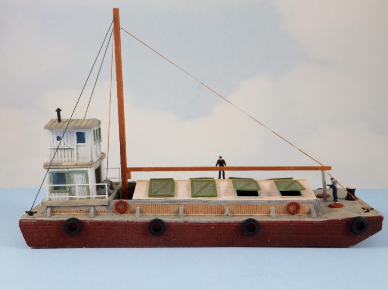 Sea Port kit: H121 N Scale 80′ Lighter Barge Kit. Barge L: 6″ W: 2-1/4 ...